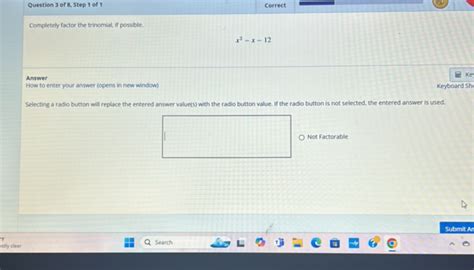 Completely Factor The Trinomial If Possible X2 X 12