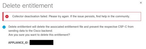 Solved Cannot Delete Cspc Entitlement Cisco Community