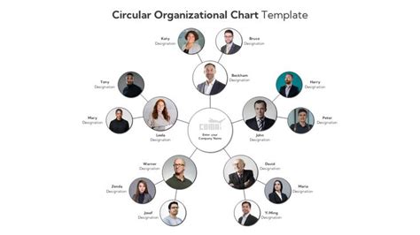 The Circular Organizational Chart Template Is Shown