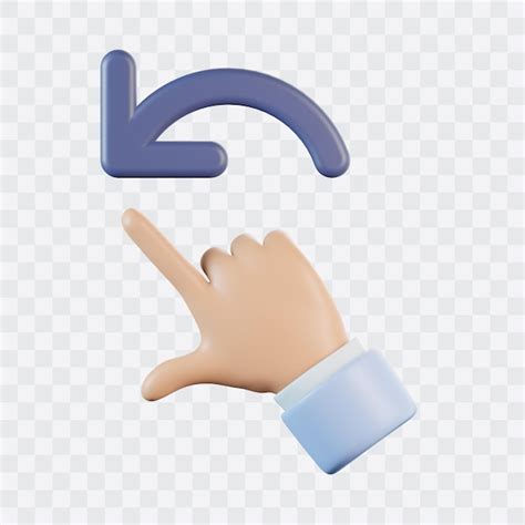 Premium Psd Rotate Left 3d Icon