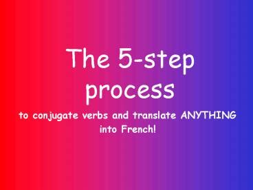 PPT The 5 Step Process PowerPoint Presentation Free To Download Id 768ee2 M2I5M