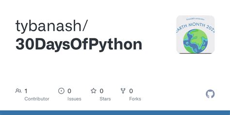 github tybanash 30daysofpython
