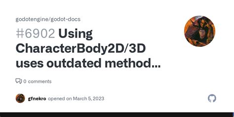 Using Characterbody2d3d Uses Outdated Method In Example · Issue 6902