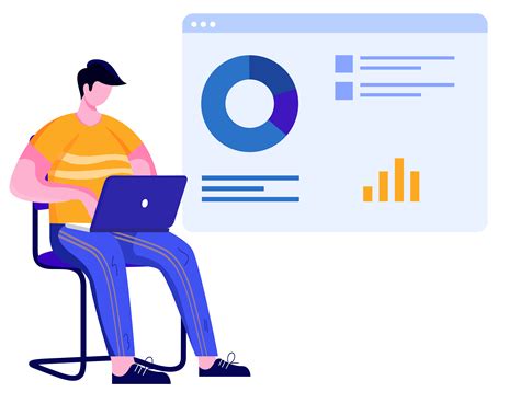 Man Analysing Illustration