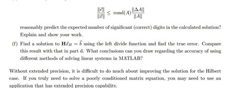 Solved 1 Enter Matlab And Set The Format Long E This Way