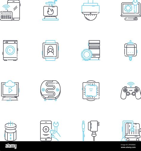 Cyber Equipment Linear Icons Set Firewall Encryption Antivirus Cyber Equipment Linear Icons Set Firewall Encryption Antivirus