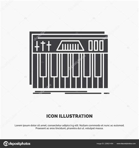 Controller Keyboard Keys Midi Sound Icon Glyph Vector Gray Symbol Stock Vector Image By ©flatart