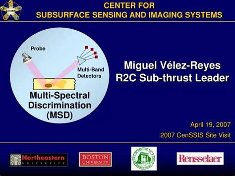 PPT CENTER FOR SUBSURFACE SENSING AND IMAGING SYSTEMS PowerPoint Presentation ID