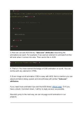 Methods To Use Page Scroll Animation Pdf
