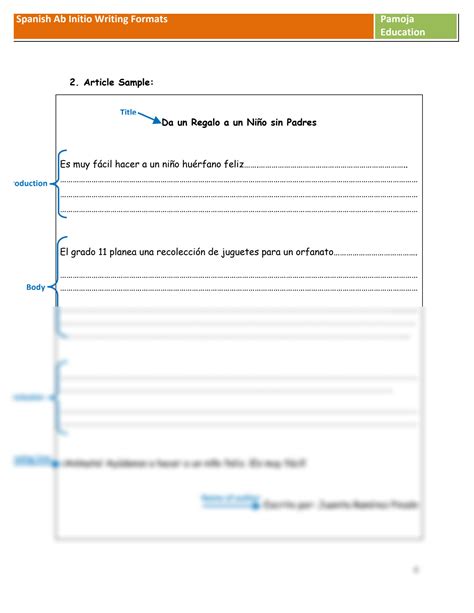 Solution Tipos De Textos Y Formatos Espa Ol Ab Initio Studypool