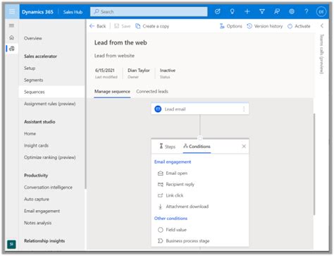 D365 Sales Accelerator Adaptive Sequences Dynamics 365 Talk