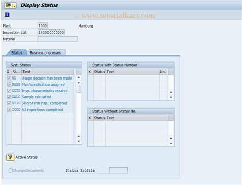 QA A SAP Tcode Change Inspection Lot QA A SAP Tcode Change Inspection Lot