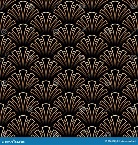 Vector Vector Illustration Of Golden Seamless Pattern Stock Vector