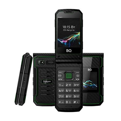 Мобильный телефон BQ-Mobile BQ-2822 Dragon (черный/зеленый) купить в ...