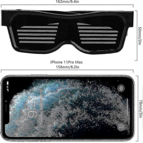 Led Glasses Bluetooth App Connected Led Display Smart Glasses Diy Funky
