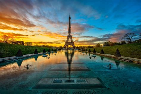 Paris Sunset Eiffel Tower Winter Wallpapers 4k Hd Backgrounds On