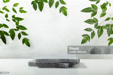 포장 및 화장품 프리젠 테이션을위한 돌 연단 모형을위한 흑백 회색 템플릿 배너 연단에 대한 스톡 사진 및 기타 이미지 연단 3차원 형태 회색 Istock