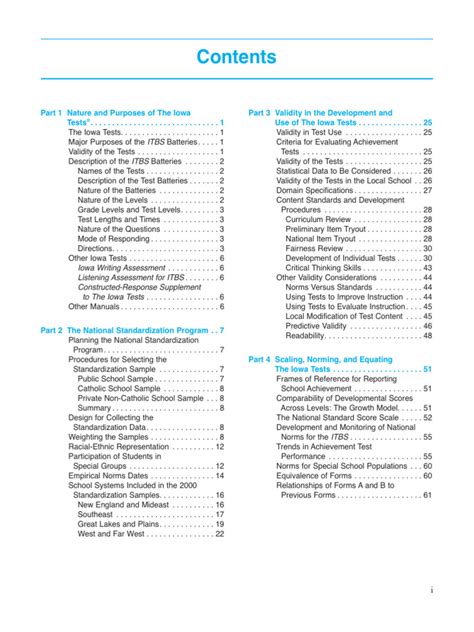 Iowa Test Guide Pdf Educational Assessment Validity Statistics