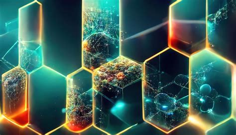 Premium Photo 3d Abstract Tech Background Floating Numbers Hud Background Matrix Particles