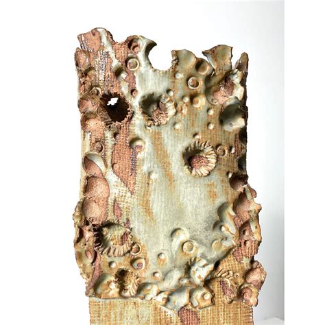 Mid Century Modern Vessel Vase In Stoneware By Charles Lakofsky Circa