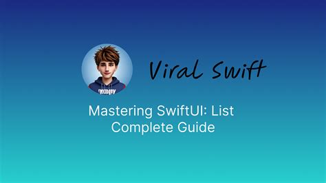 Mastering Swiftui List Complete Guide By Viralswift Jul 2025 Medium
