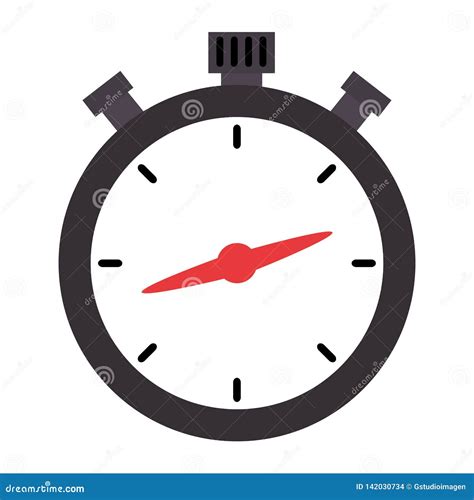 Chronometer Timer Isolated Icon Stock Vector Illustration Of Countdown Stopwatch 142030734