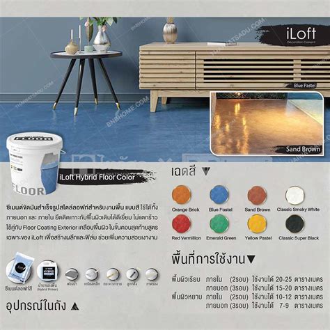 สีซีเมนต์สำเร็จรูปสูตรน้ำ Iloft รุ่น ไฮบริดฟลอร์คัลเลอร์ ขนาด 11 กก สีเขียวมรกต ไทวัสดุ