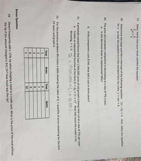 Solved 17 Solve Verify That Your Result Satisfies The
