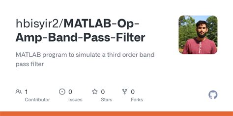 Github Hbisyir2 Matlab Op Amp Band Pass Filter Matlab Program To