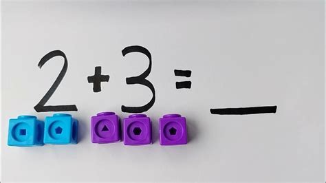 kindergarten math addition using mathlink cubes 1 youtube