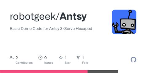 Github Robotgeekantsy Basic Demo Code For Antsy 3 Servo Hexapod