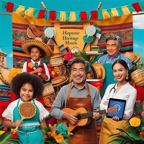 Hispanic Heritage Month Celebrating Culture Premium Ai Generated Image