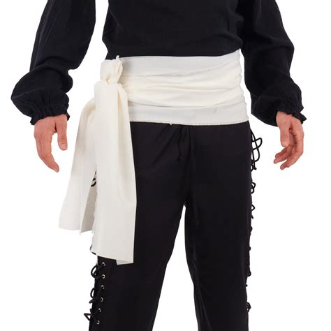 Adults Textured Pirate Sash Ivory Tragicmountain