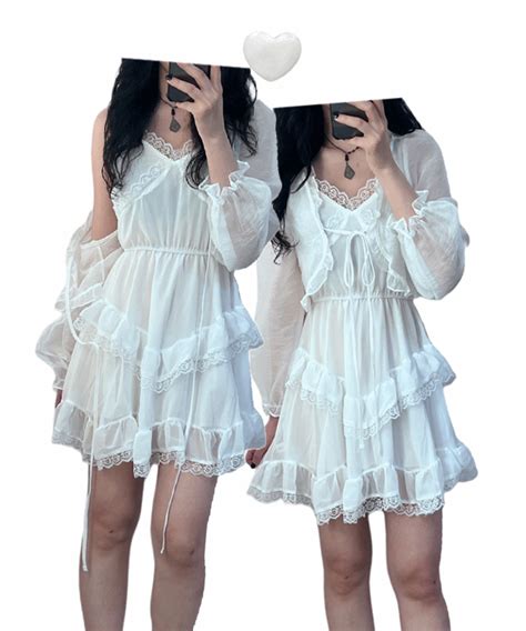 당일출고주문폭주 레이스 캉캉 나시 미니원피스 화이트 에이블리