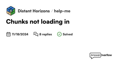 chunks not loading in distant horizons
