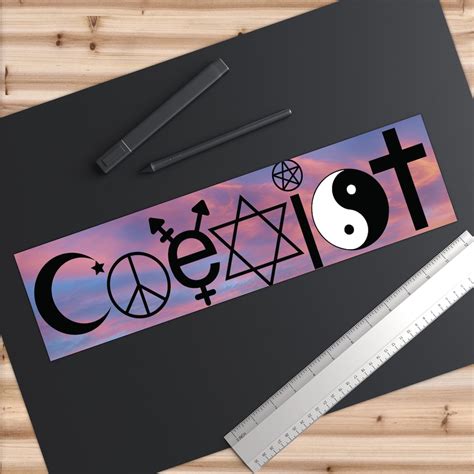 Coexist Bumper Sticker 15 X 3 75 Waterproof Vinyl Decal For Car Or