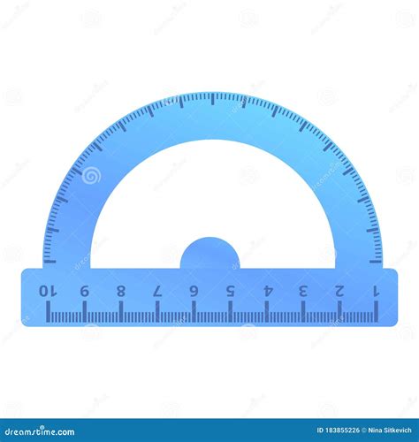 Protractor Icon Vector Isolated On White Background Protractor Sign
