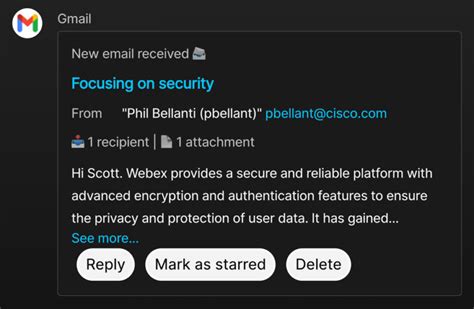 Get Message Notifications With The Gmail Bot For Webex