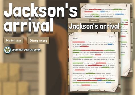 Year 6 Model Text Diary Entry Jacksons Arrival Grammarsaurus