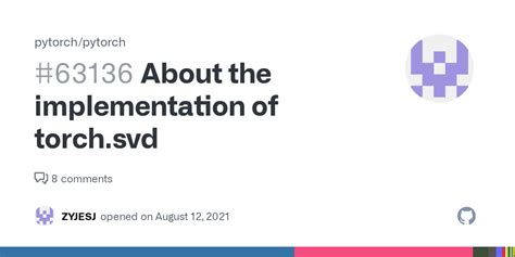 About The Implementation Of Torch Svd Issue Pytorch Pytorch GitHub