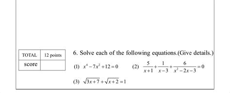 Solved TOTAL Points Solve Each Of The Following Chegg Com