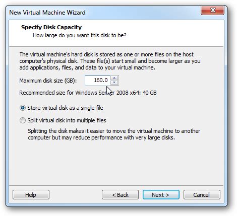 How To Setup And Install Windows Home Server Vail In VMware Player