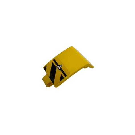 LEGO Curved Panel 3 X 6 X 3 With Exclamation Mark And Black And Yellow Danger Stripes Model