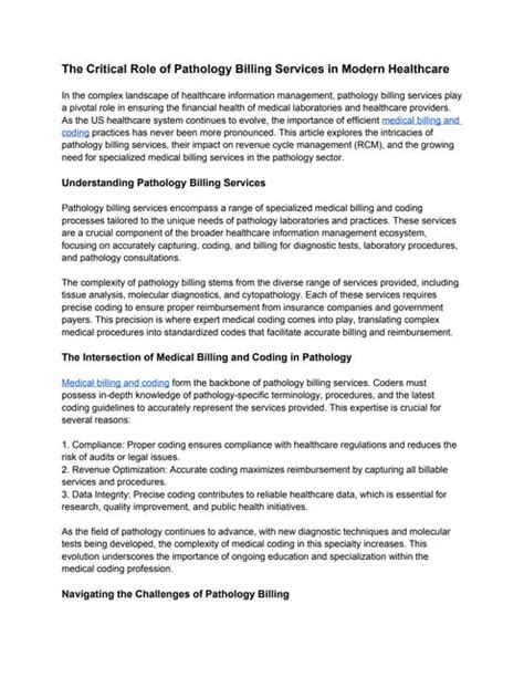 Coding Guidelines For Pathology Lab Billing Servicespdf