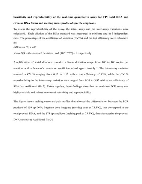 Quantitative Real Time Pcr Assays