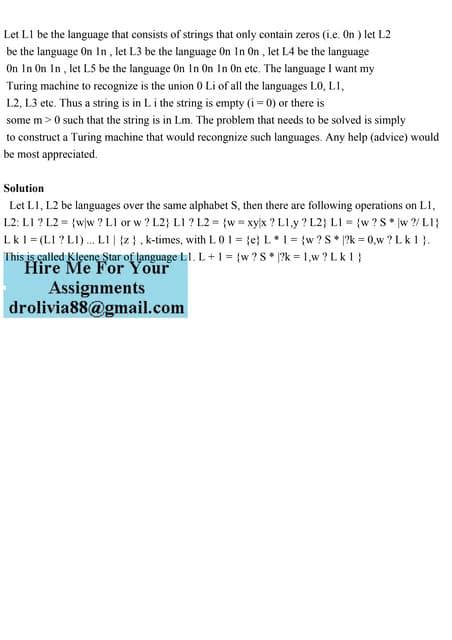 let l1 be the language that consists of strings that only contain ze pdf