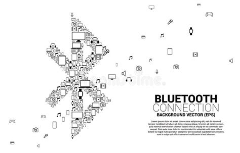 Vector Bluetooth Icon From It Device Mobile Phone And Gadget Editorial