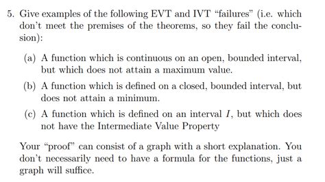 Solved 5 ﻿give Examples Of The Following Evt And Ivt