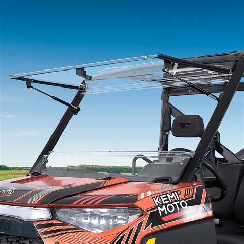 Amazon.com: KEMIMOTO 2-IN-1 Flip Windshield Compatible with Ranger 1000, Scratch Resistant Fold ...