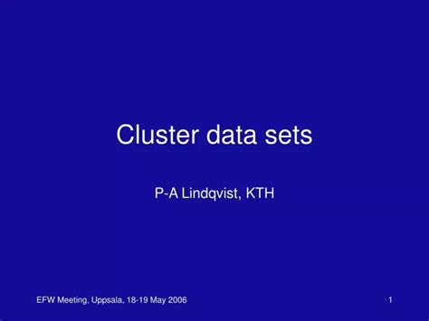Ppt Cluster Data Sets Powerpoint Presentation Free Download Id4079601